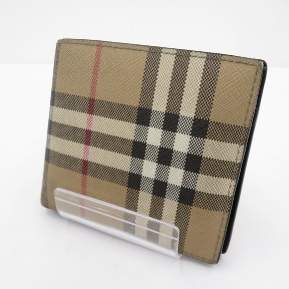 Burberry | Bags | Burberry Cc Bill Coin Wallet Check Bi Fold Beige ...